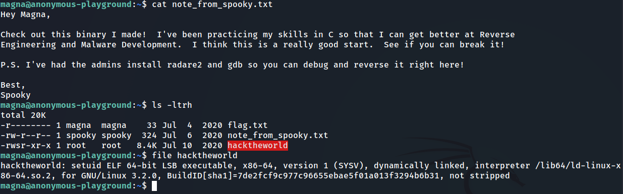 حل چالش Anonymous Playground